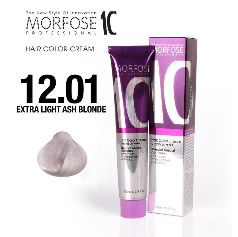 Morfose 10 (12.01) Hair Color Extra Light Ash Blonde 100ml | Bate.ch ...